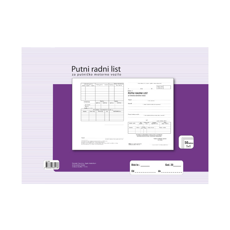 Obrazac F-10 putni radni list Fornax | ROG